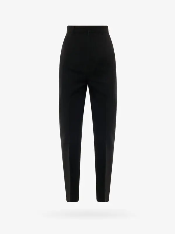 Saint Laurent Sustainable Virgin Wool Trousers - Black