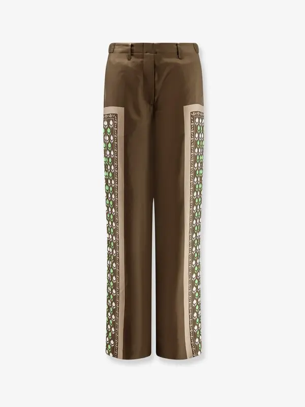 Tory Burch Silk Pants - Green
