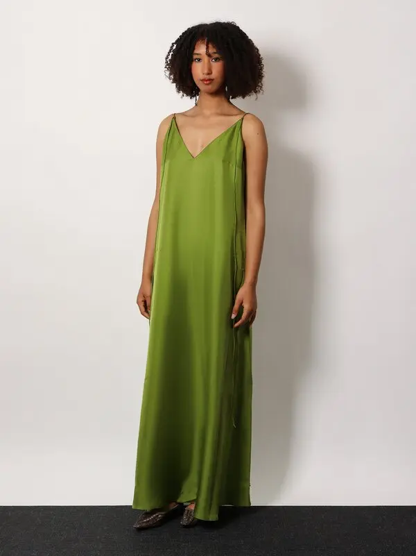 RÓHE Silk Dress With Lace Details