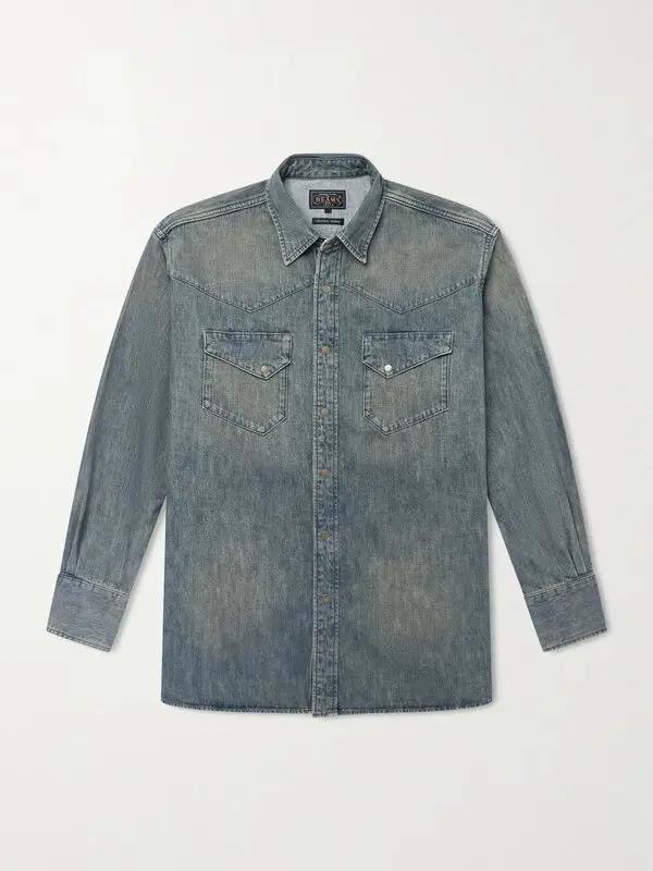 BEAMS Western Double Dye Denim Shirt