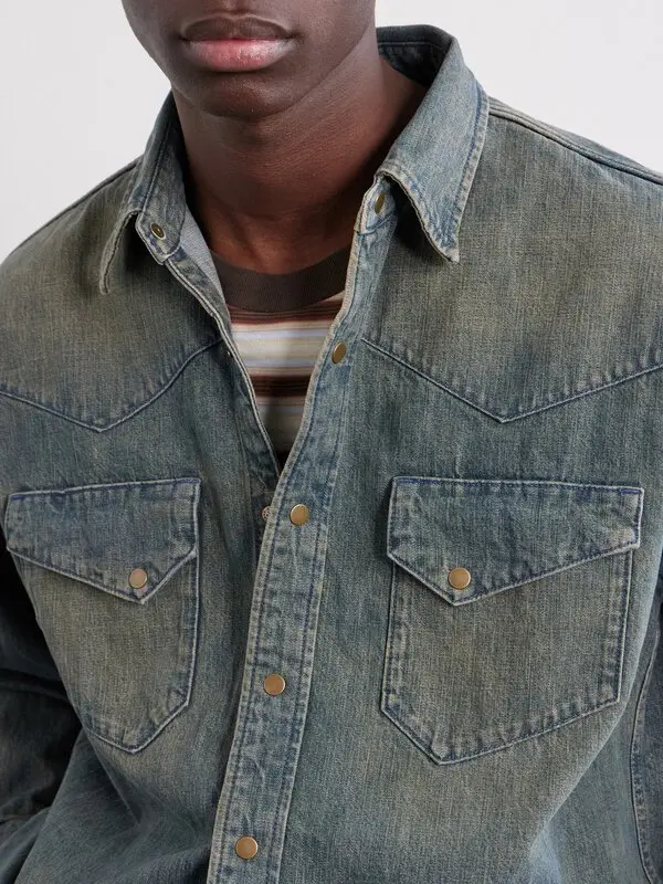 BEAMS Western Double Dye Denim Shirt