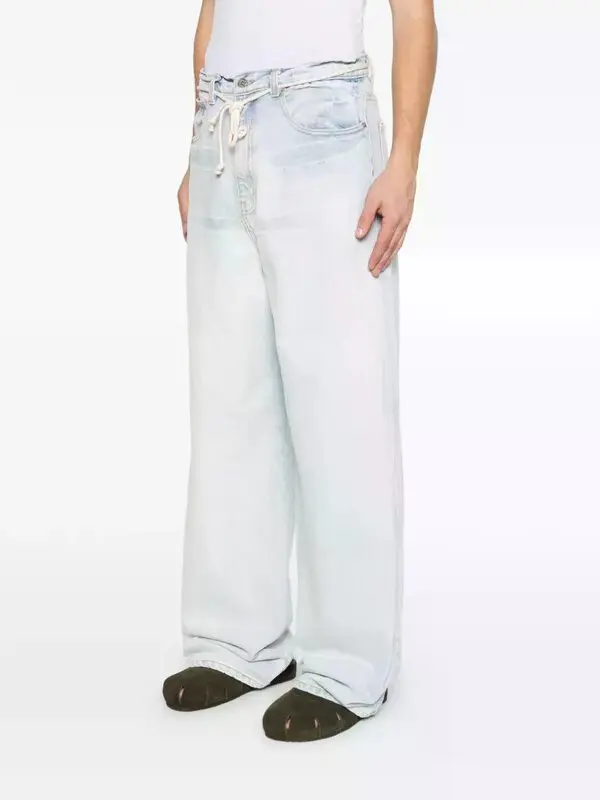 RIVINGTON ROI REBIS Light Bleached Wide Leg Jeans