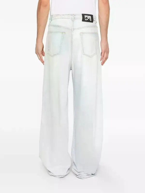 RIVINGTON ROI REBIS Light Bleached Wide Leg Jeans