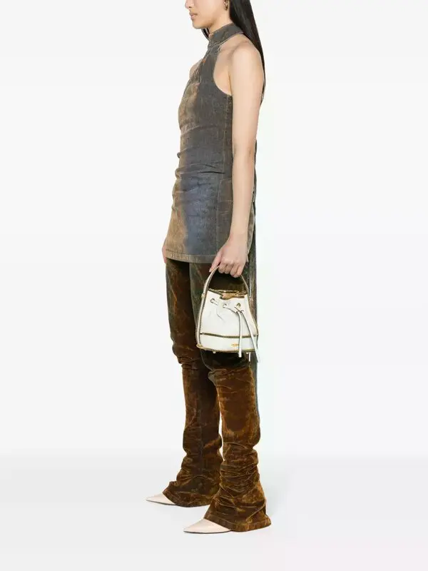 Moschino Leather Bucket Bag With Exposed-zip Detail