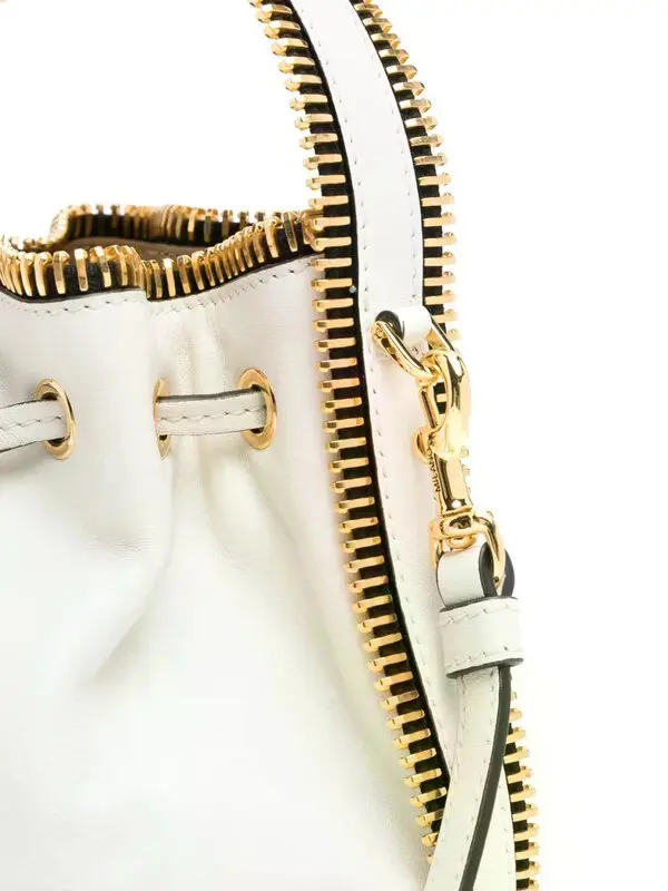 Moschino Leather Bucket Bag With Exposed-zip Detail