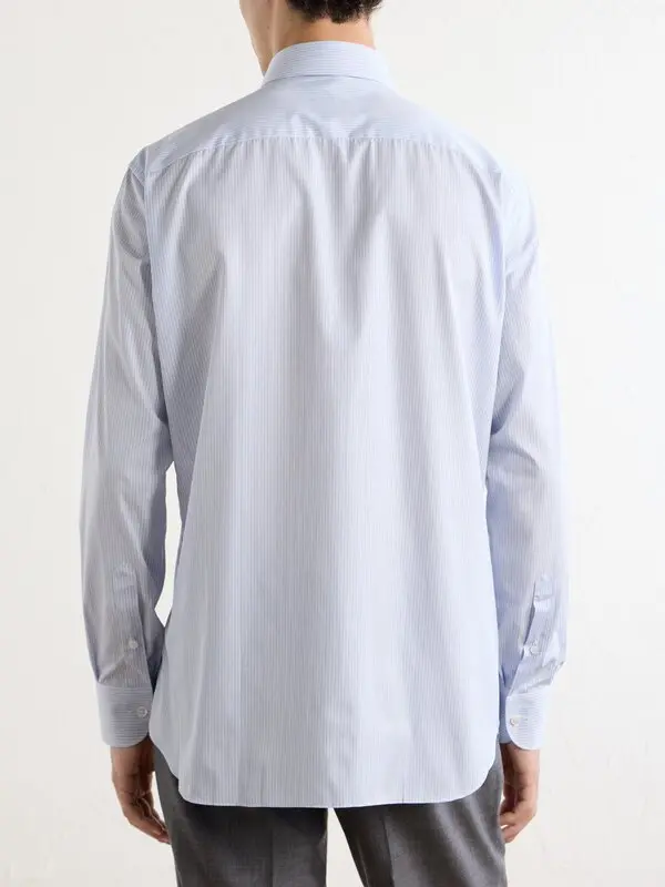 Brioni Striped Cotton-poplin Shirt