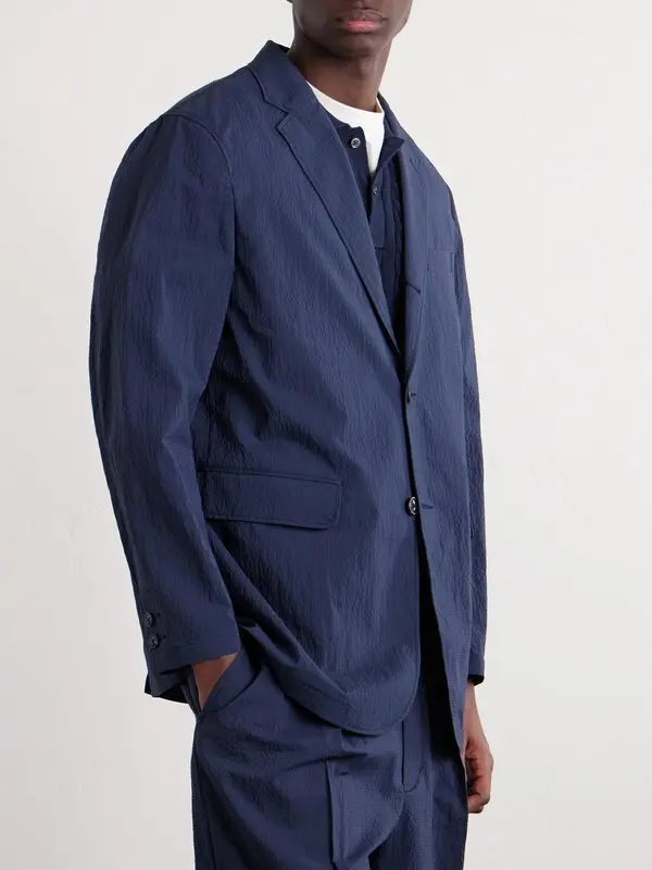 BEAMS 3b Anywhere Seersucker Blazer