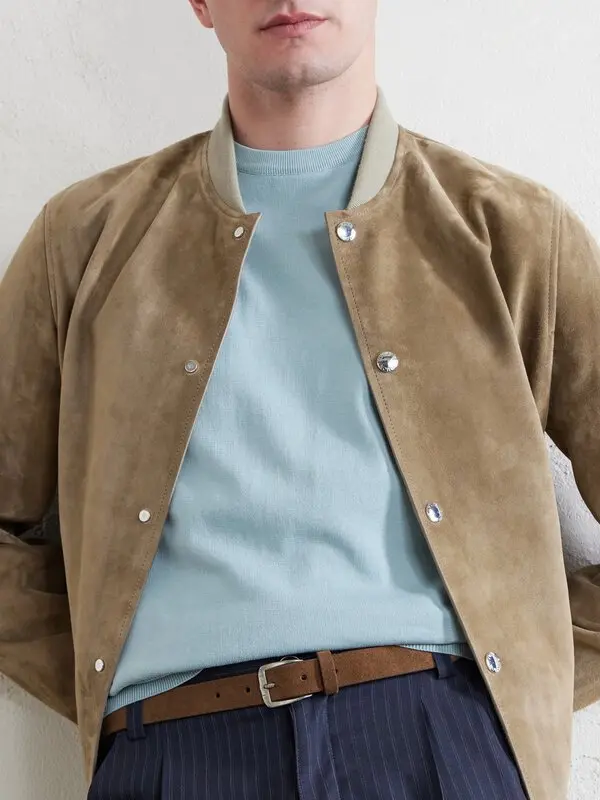 Canali Knitted Cotton T-shirt - Blue