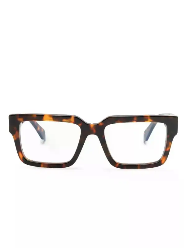 Off-White Tortoiseshell-effect Square-frame Glasses