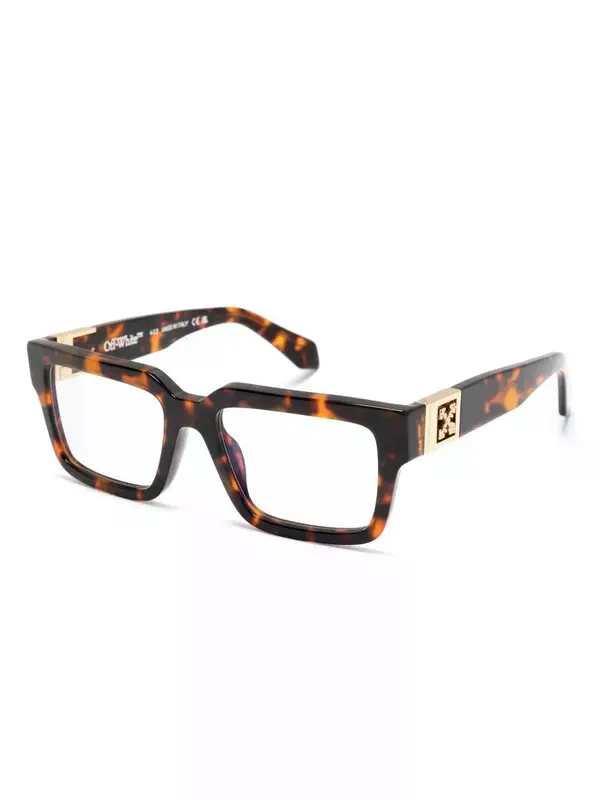 Off-White Tortoiseshell-effect Square-frame Glasses