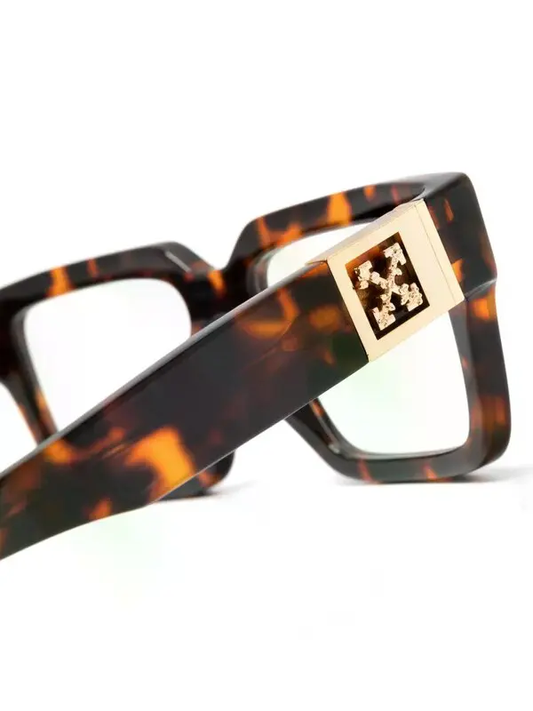 Off-White Tortoiseshell-effect Square-frame Glasses
