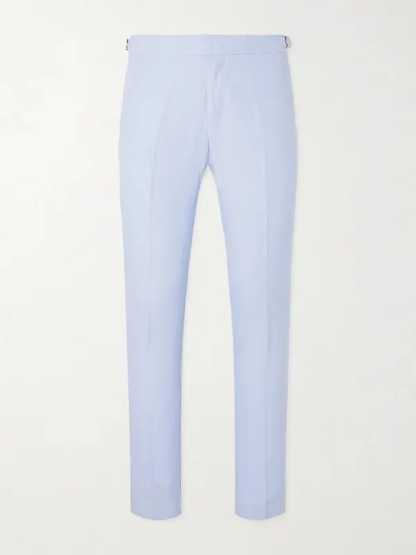 Orlebar Brown Griffon Straight-leg Linen Trousers - Blue