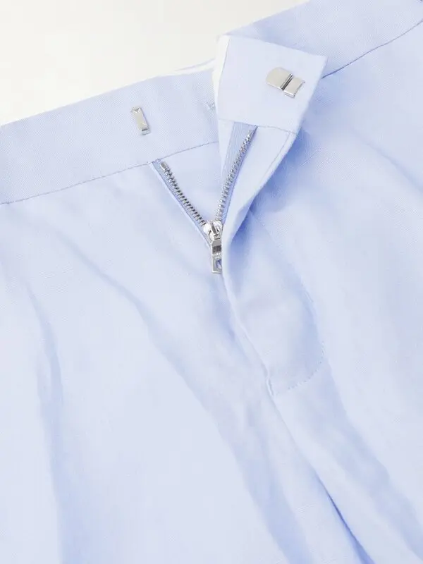 Orlebar Brown Griffon Straight-leg Linen Trousers - Blue