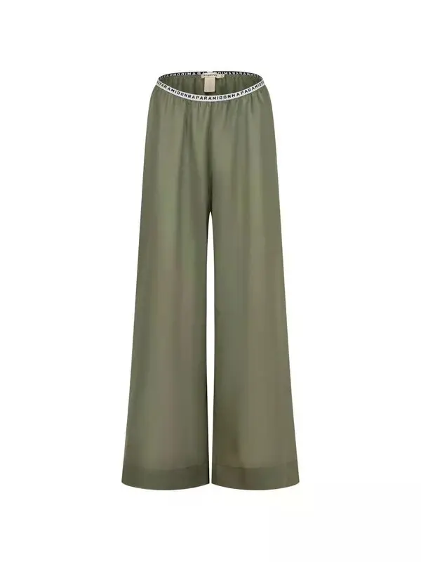 PARAMIDONNA Tessa Logo-waistband Beach Trousers