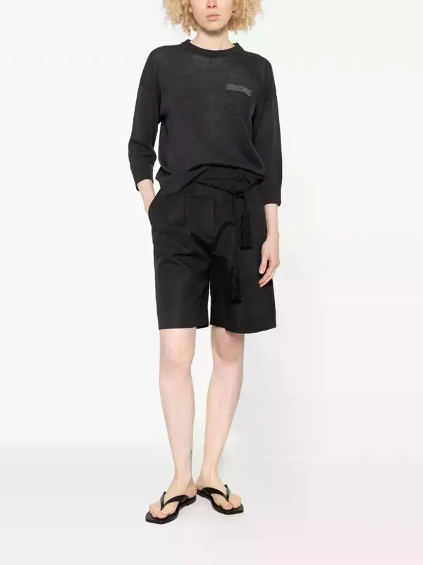 Peserico Embellished Crew Neck Sweater