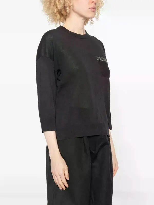 Peserico Embellished Crew Neck Sweater