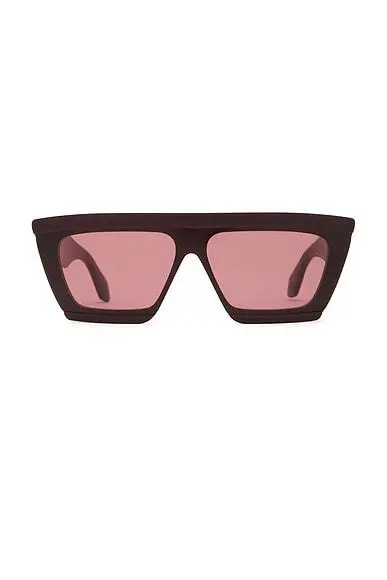 Alaïa Flat Top Sunglasses - Red