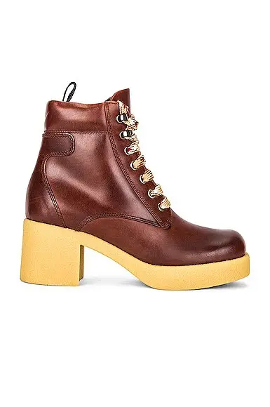 Miu Miu Platform Lace Up Ankle Boots