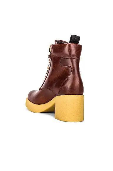 Miu Miu Platform Lace Up Ankle Boots