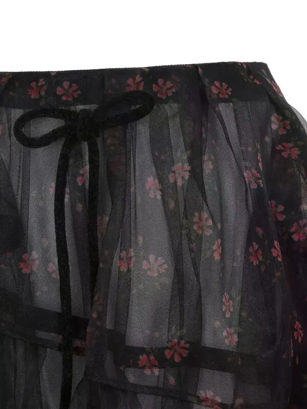 Simone Rocha Floral Embroidered Skirt