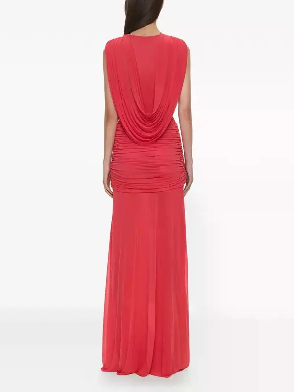 Christopher Esber Ripple Ruched Draped Maxi Dress - Red