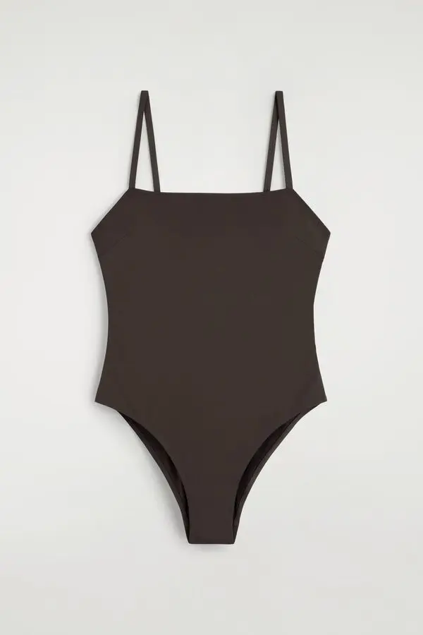 Cos Bonded Swimsuit - Brown