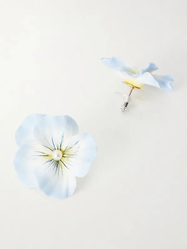 JENNIFER BEHR Viletta Gold-tone Pearl Earrings - Blue