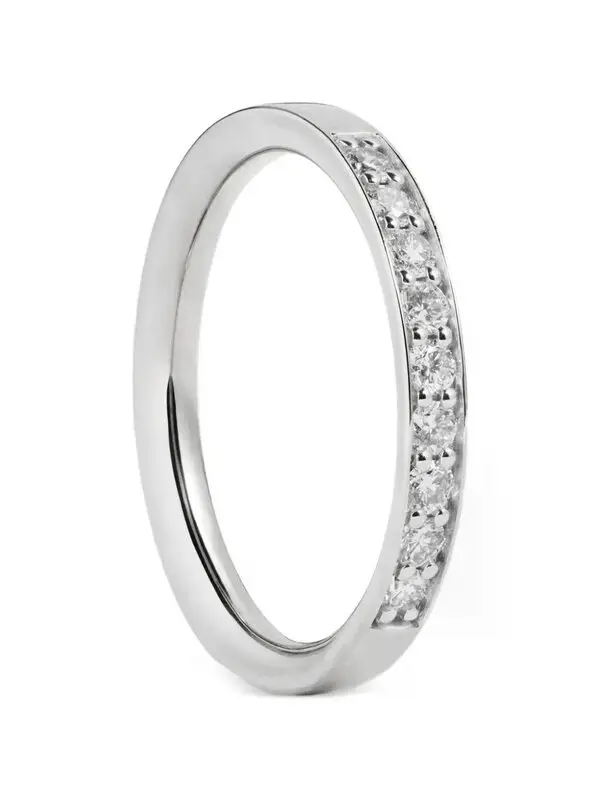 Monica Vinader Essential Diamond Ring - Silver