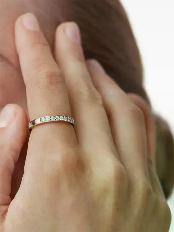 Monica Vinader Essential Diamond Ring - Silver