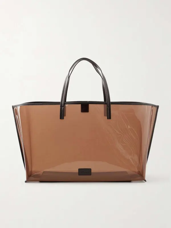 Staud Large Leather-trimmed Pvc Tote