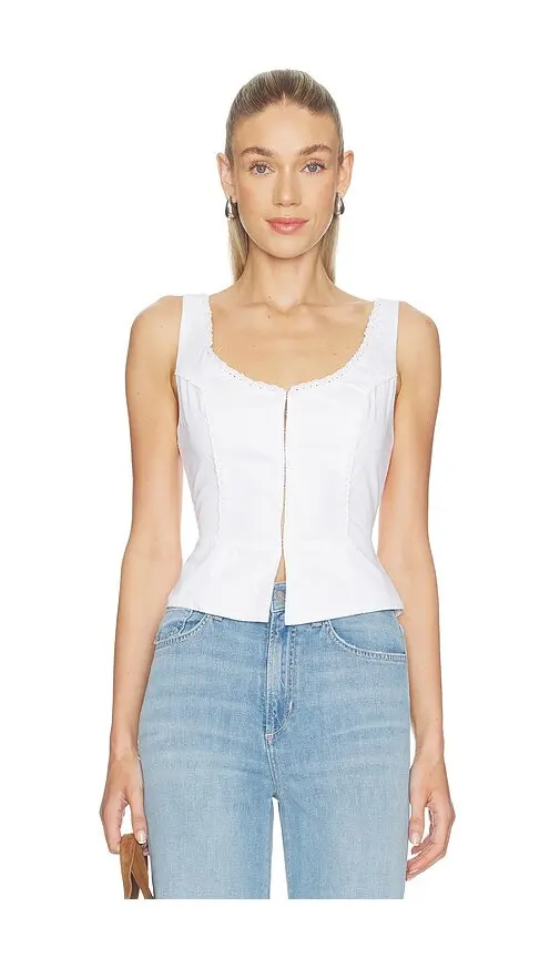 Joe's Jeans X Weworewhat The Femme Corset Top - White