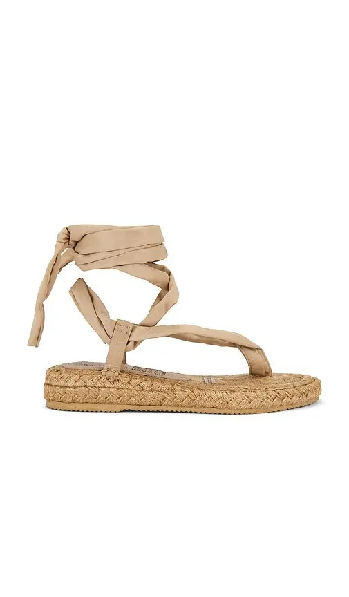 NORA LOZZA Summer Espadrille Sandal - Beige