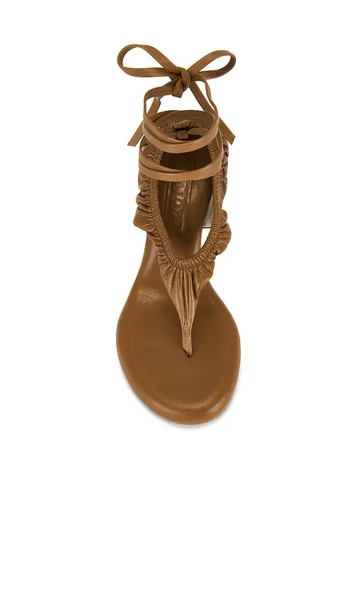NORA LOZZA Sculptural Heel Thong Sandals