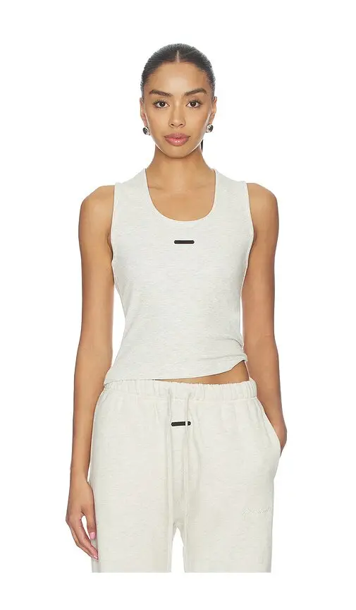 Fear Of God Fitted Rib Tank - Oatmeal Heather