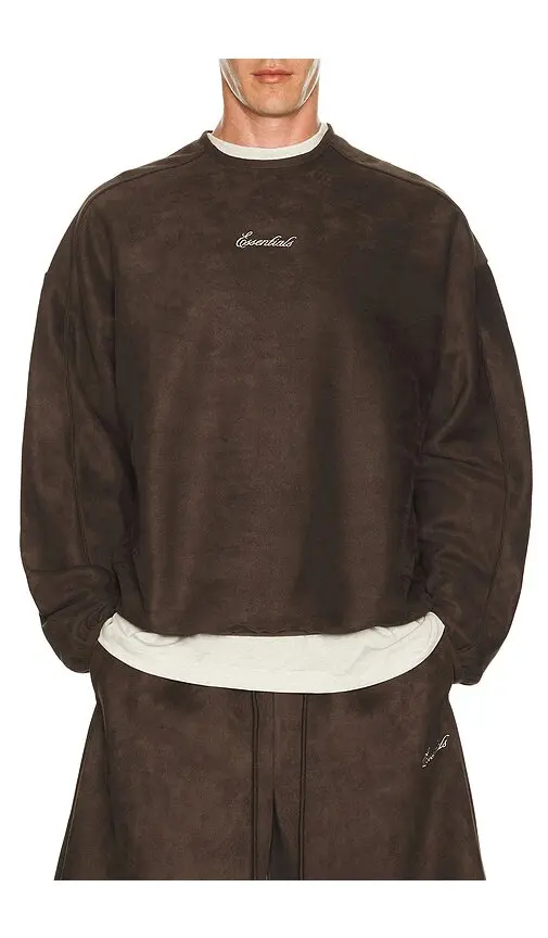 Fear Of God Signature Modern Crewneck Sweatshirt - Brown