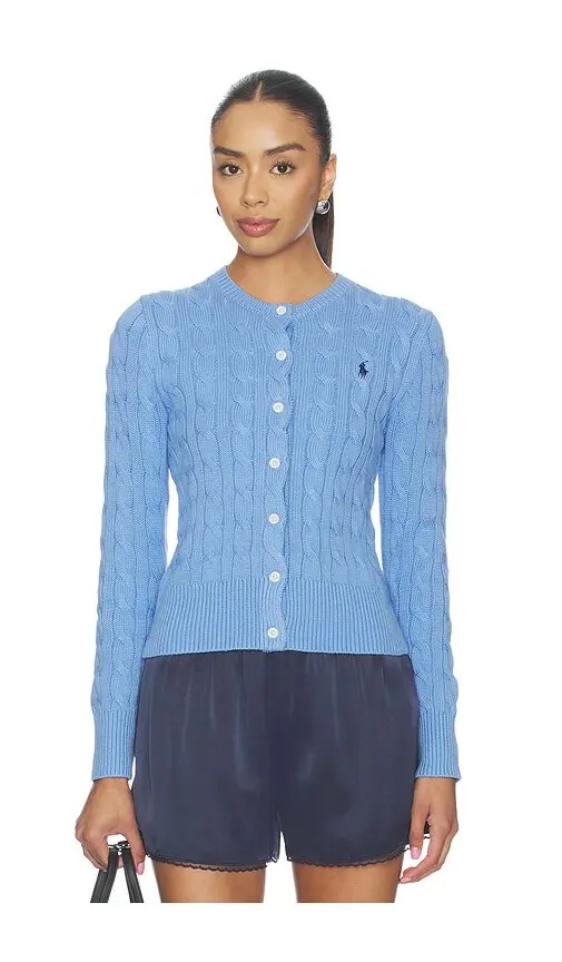 Polo Ralph Lauren Cotton Long Sleeve Cardigan - New Litchfield Blue