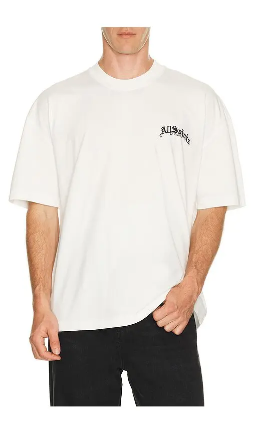 ALLSAINTS Descent Tee In White - Ashen White