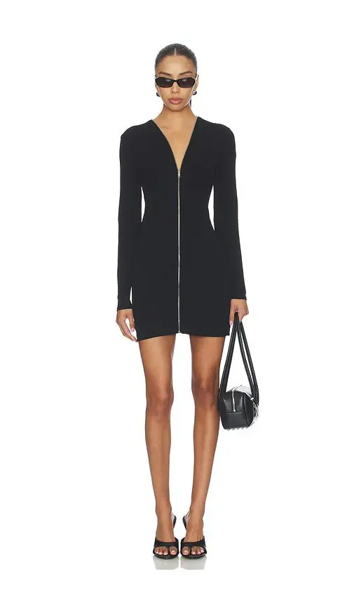 Alexander Wang Continuous Zipper Mini Dress - Black