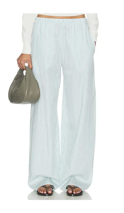 LESET Yoshi Stripe Wide Leg Pant - Vert Stripe