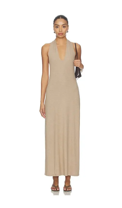 LESET Halterneck Maxi Dress