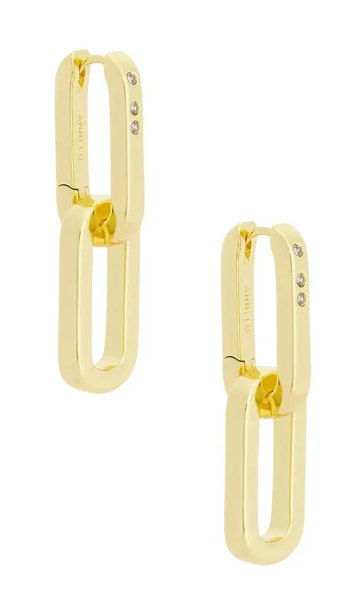 Anni Lu Link Earrings - Gold