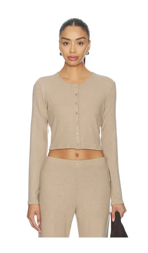 LESET Lauren Crop Cardigan Ii - Sable