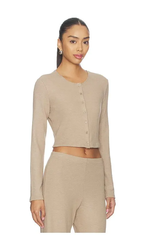 LESET Lauren Crop Cardigan Ii - Sable