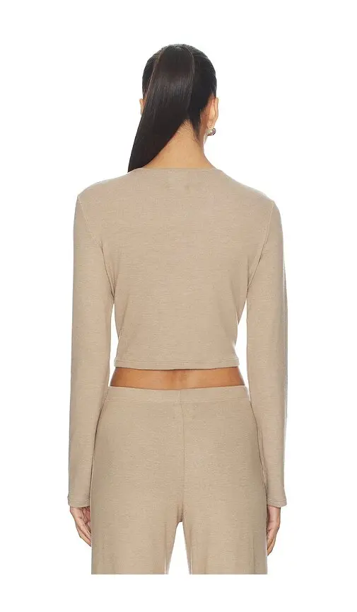 LESET Lauren Crop Cardigan Ii - Sable