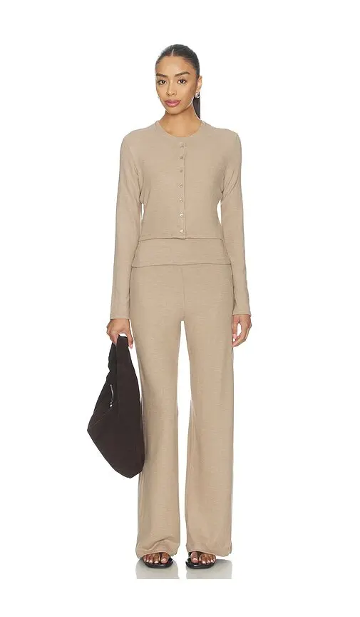 LESET Lauren Crop Cardigan Ii - Sable
