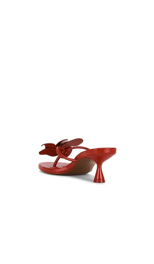 Cult Gaia Addison Sandal With Floral Detail - Vermillion
