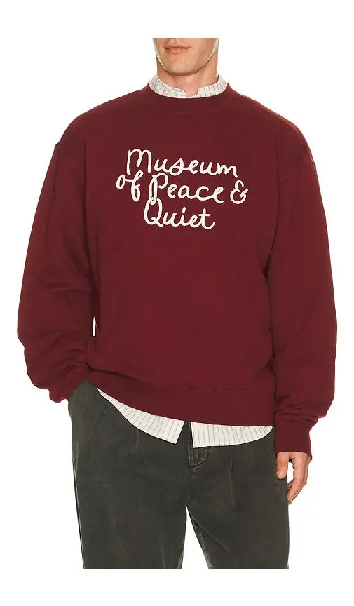 MUSEUM OF PEACE & QUIET Scribble Crewneck - Burgandy