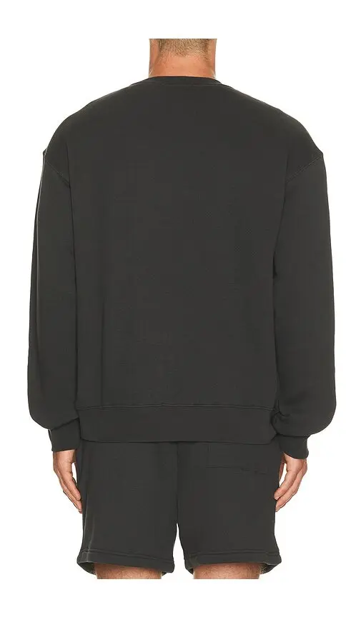 MUSEUM OF PEACE & QUIET Embroidered Logo Crewneck - Black