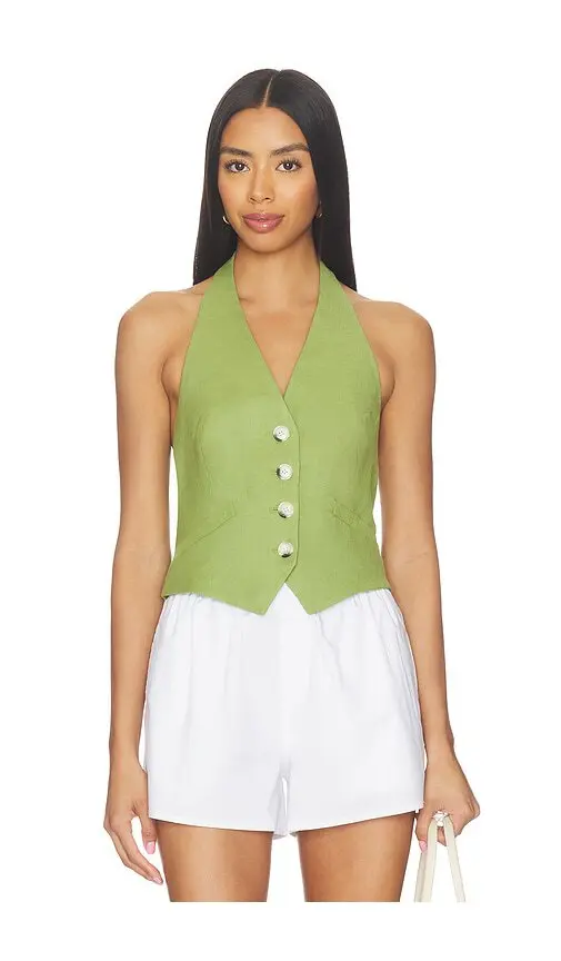 Veronica Beard Arabella Halterneck Vest