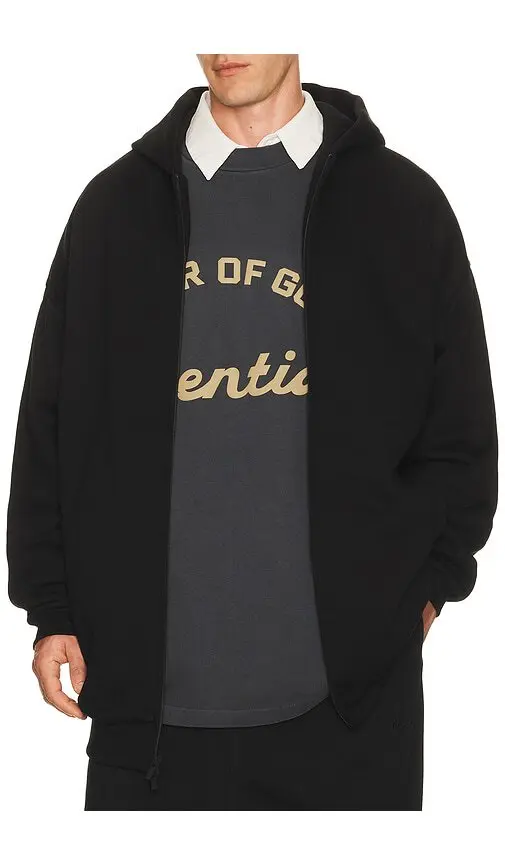 Fear Of God Property Lounge Long Zip Hoodie - Black